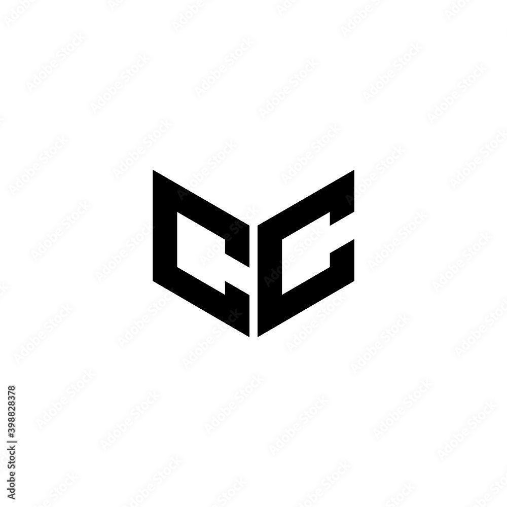 Double C letter logo design with white background in illustrator, eps ...