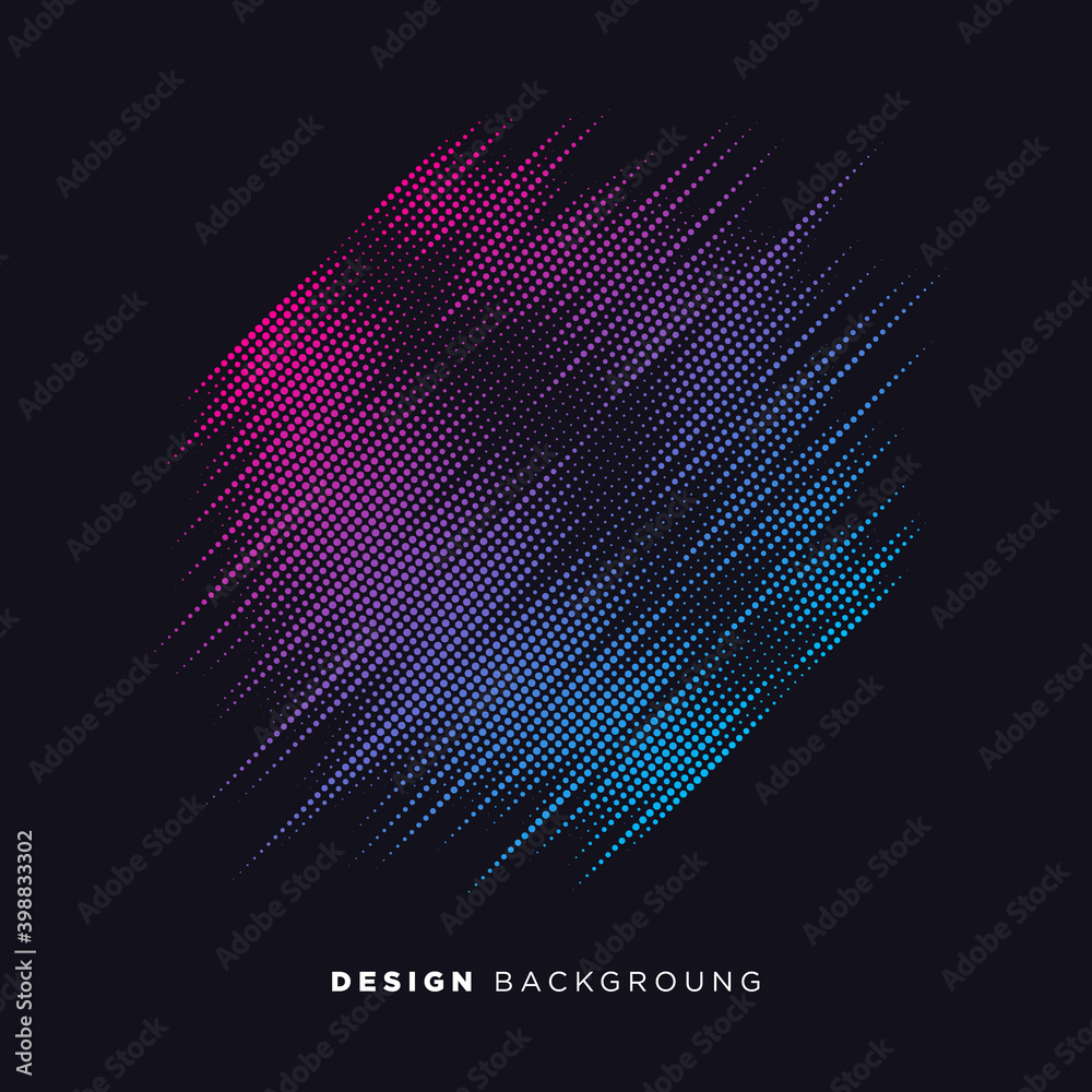 Vector abstract background with dynamic waves, dots, line and particles ...