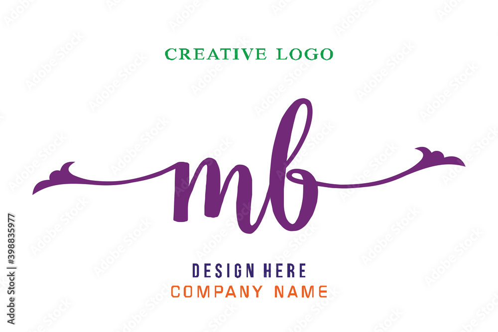 MB lettering logo is simple, easy to understand and authoritative Stock ...