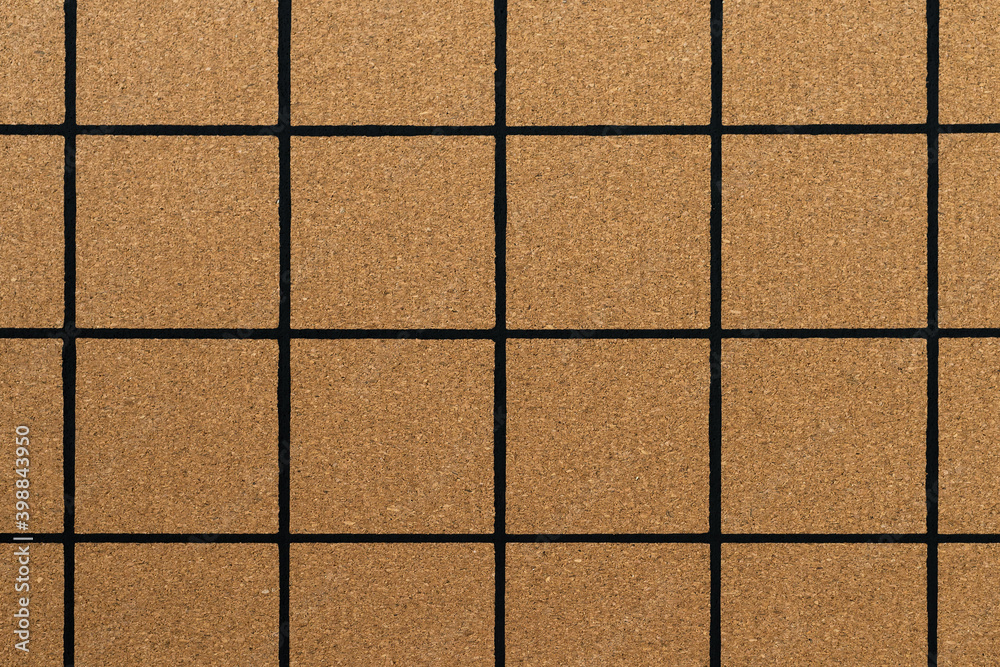 Full frame of natural cork texture with a black lines grid. Cork ...