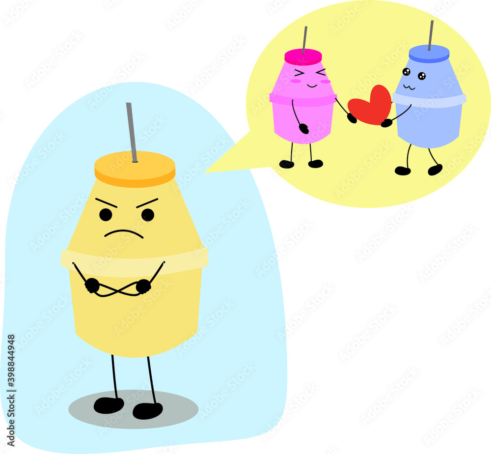 vector illustration of cute plastic bottle character for fermented milk ...