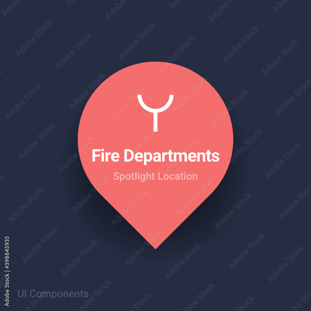 fire departments in japan map spotlight location vector Icon. Stock ...