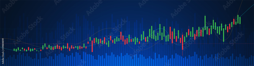 Stock and Graph design background. Business graph banner design eps10 ...