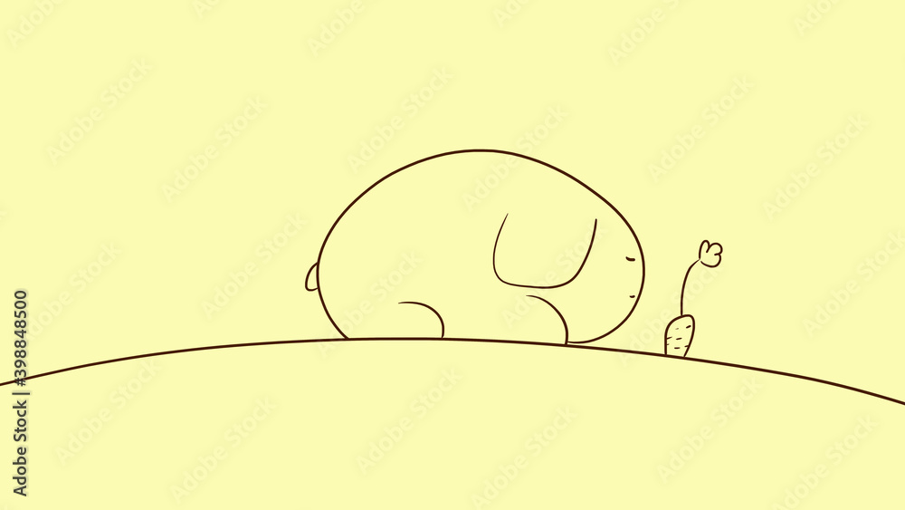 Simple line art animal illustration book cover design Stock ...