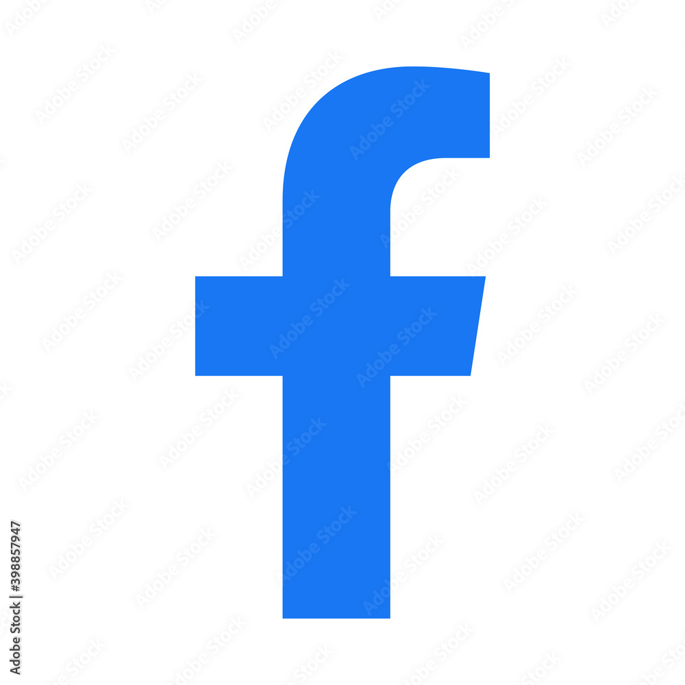 Vetor de Facebook Logo - Vector - Original Latest Blue Color - Isolated ...
