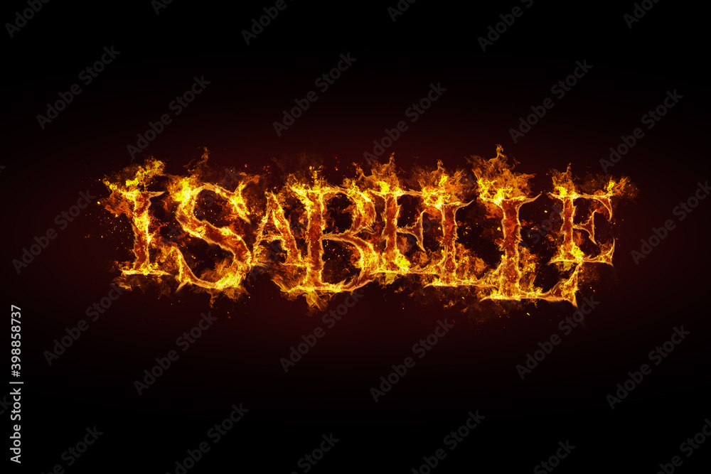 Isabelle name made of fire and flames Stock Photo | Adobe Stock
