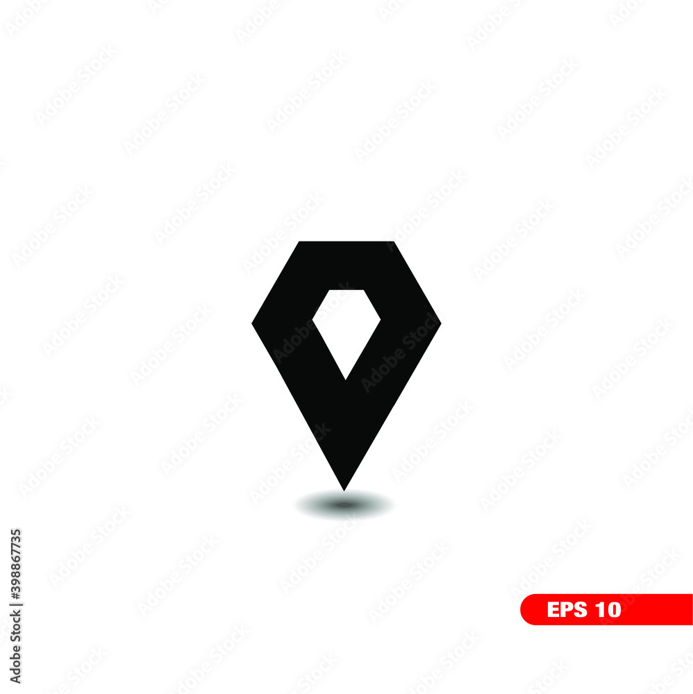 Diamond Shape Location Icon Symbol. Location Icon In Diamond Shape ...
