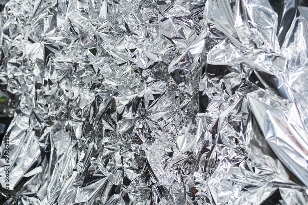 Shiny silver foil texture for background Stock Photo | Adobe Stock