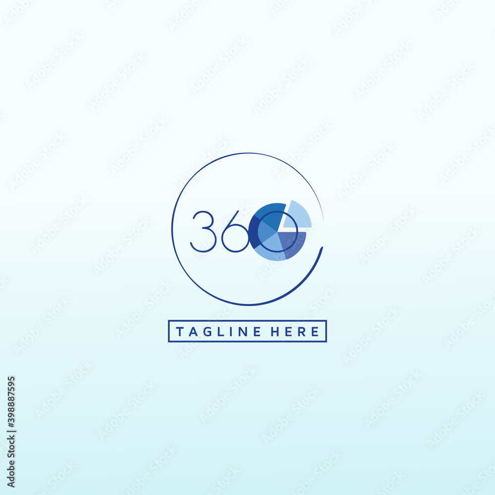 modern perspective 360 degree sign,360 vector logo design template idea ...