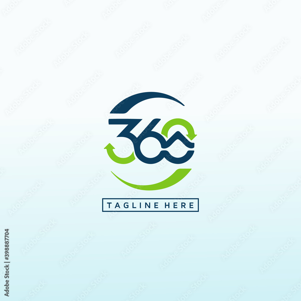 360 degrees media vector logo ,360 vector logo design template idea and ...