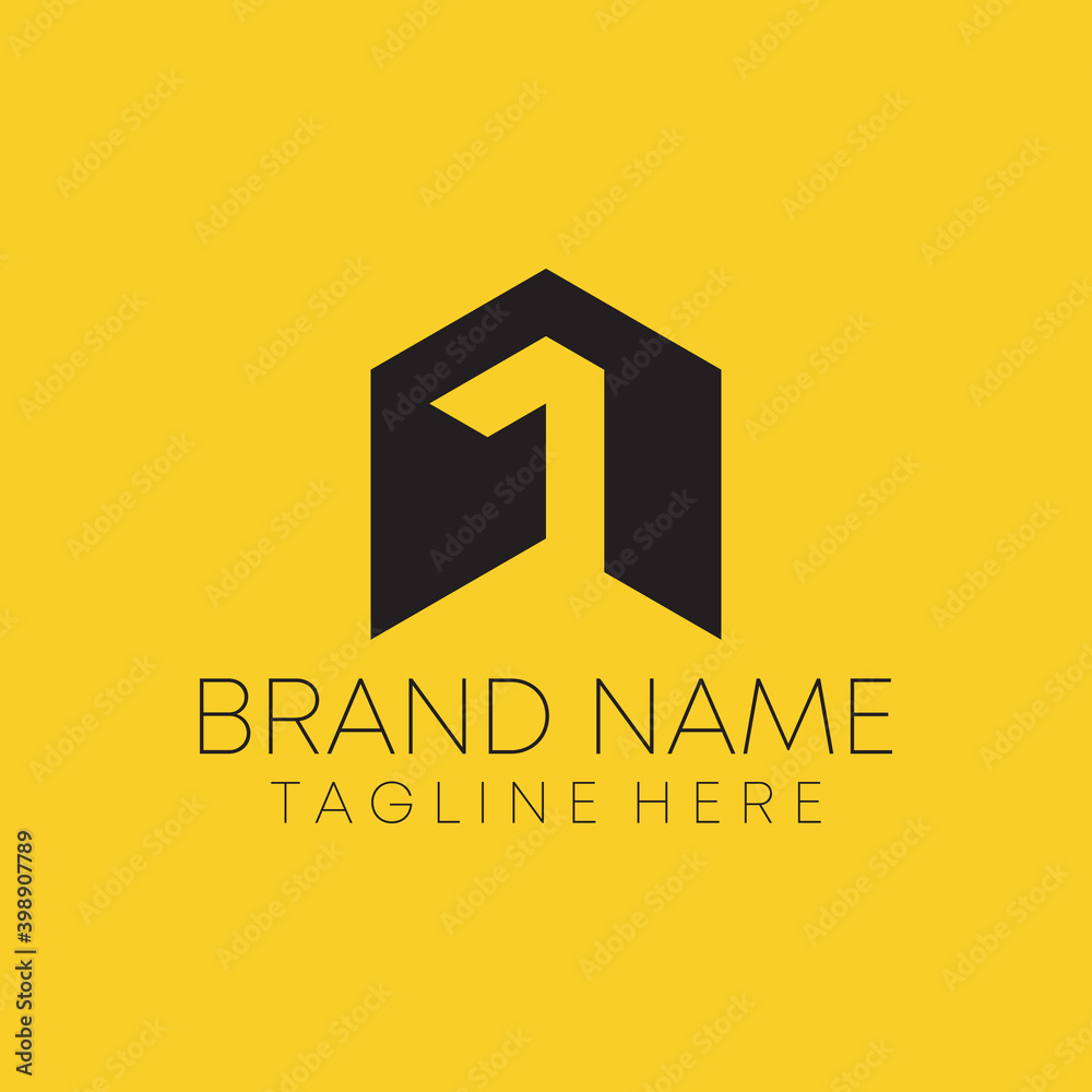 a1 letter logo design vector. letter a with number one logo design ...