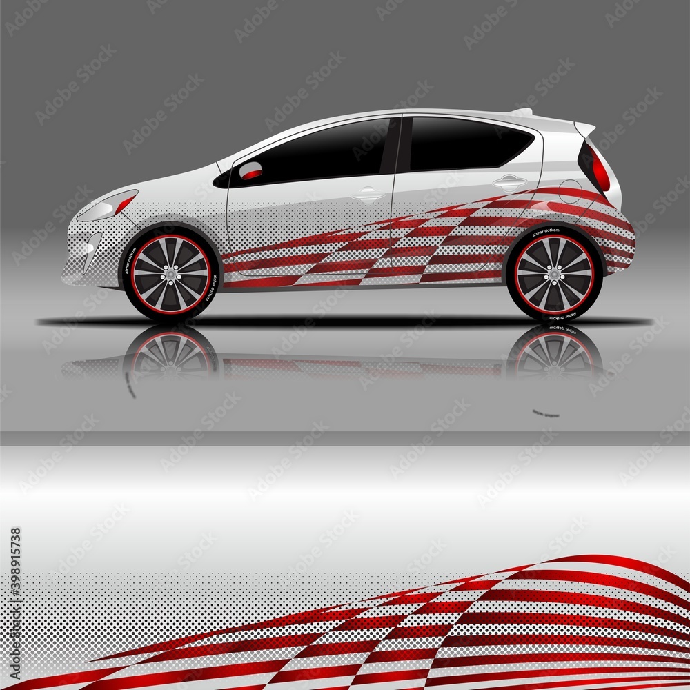 full color car wrap stickers Stock Illustration | Adobe Stock