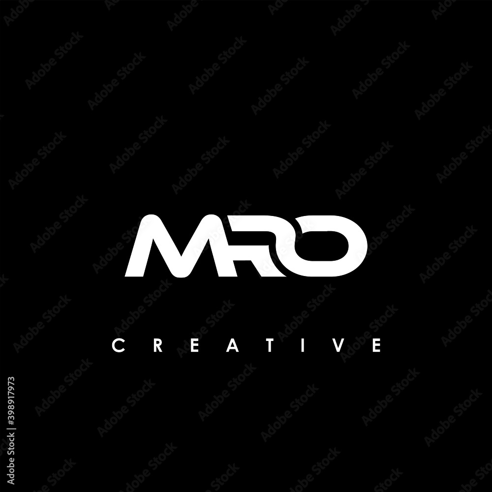 MRO Letter Initial Logo Design Template Vector Illustration Stock Vector | Adobe Stock