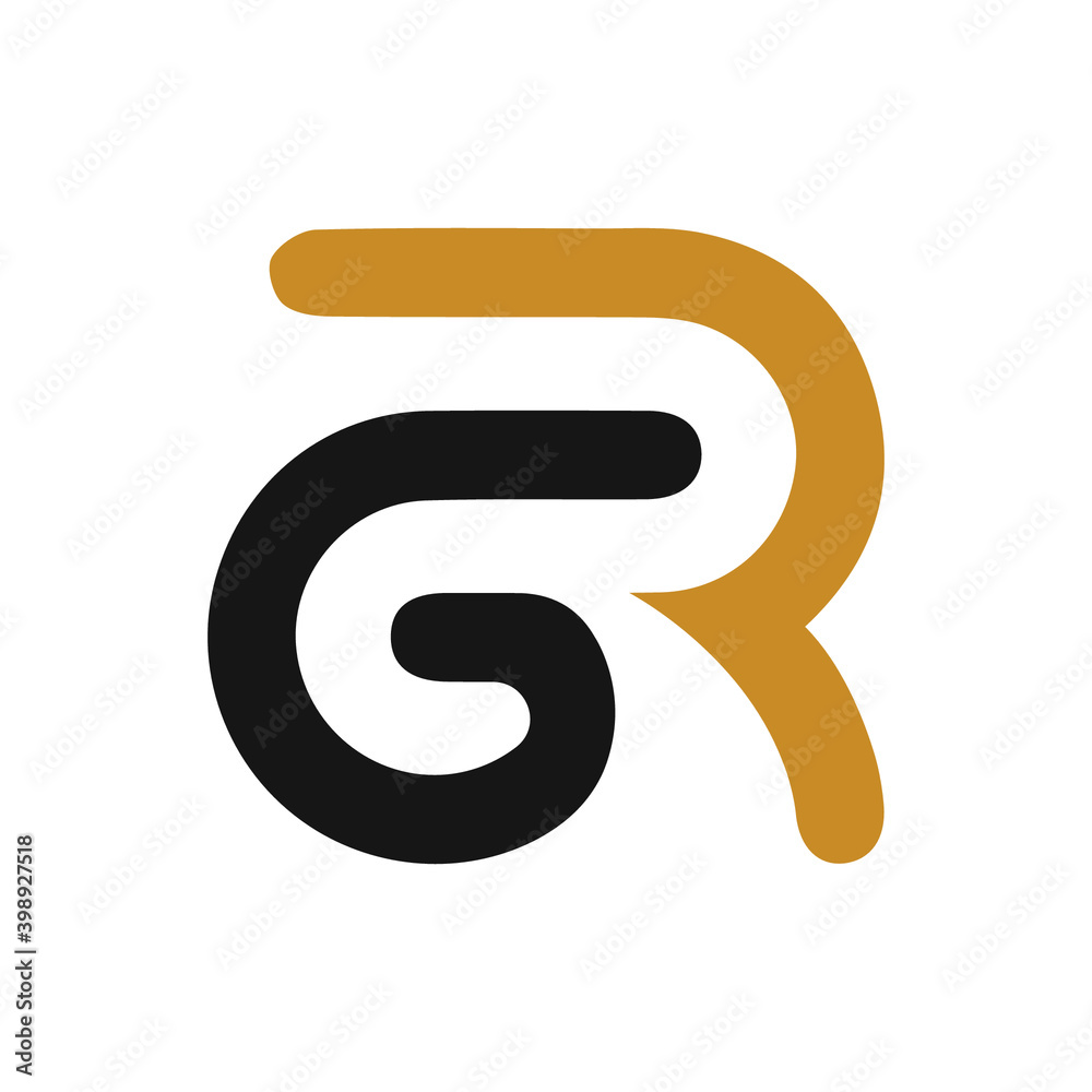 initial gr letter logo vector template design. linked letter rg logo ...
