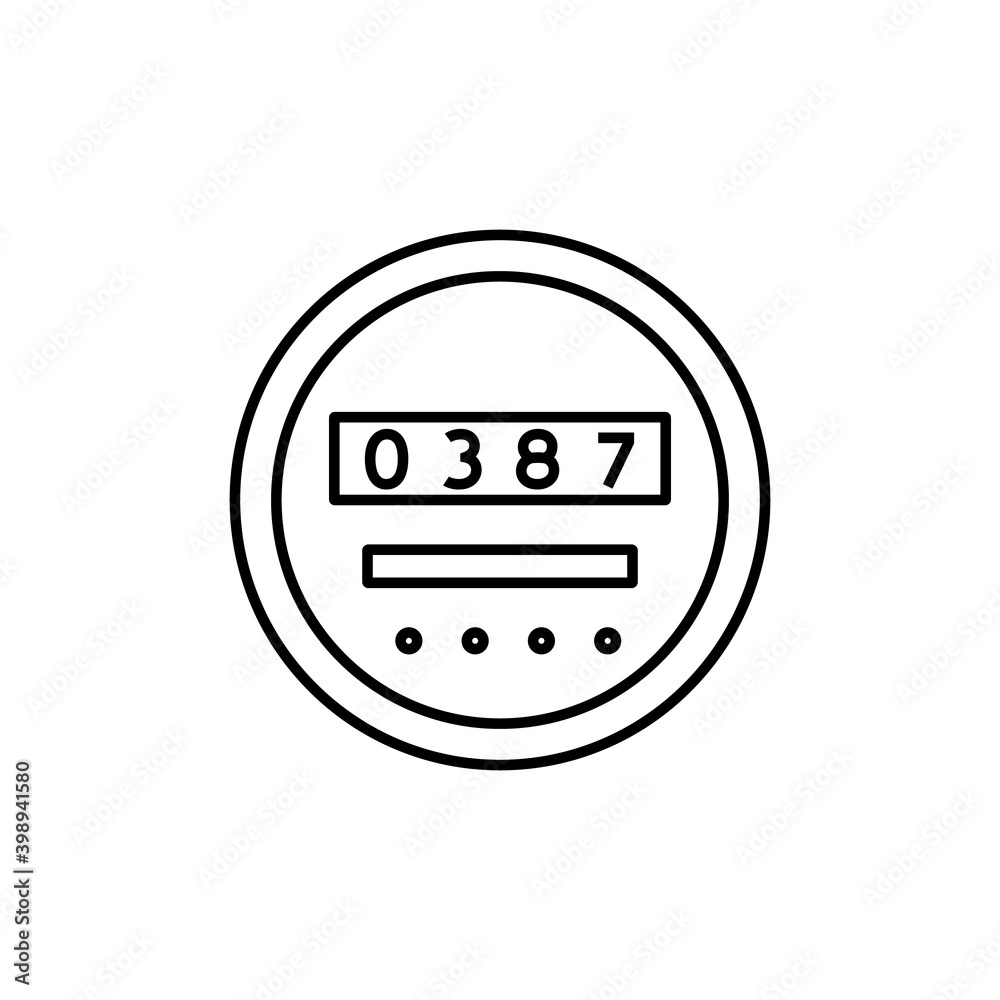 water meter icon element of plumbing icon for mobile concept and web ...
