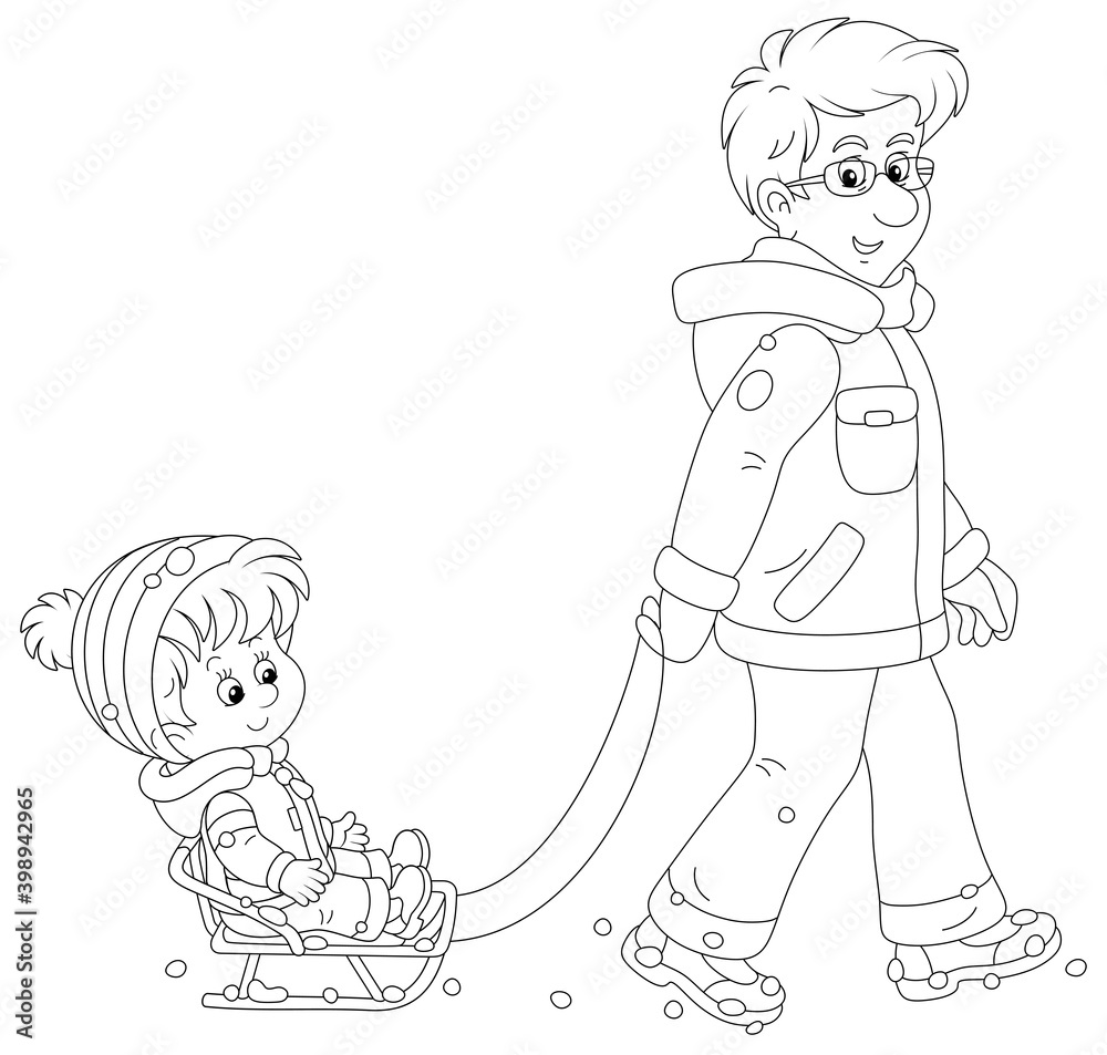 Cartoon Dad Black And White
