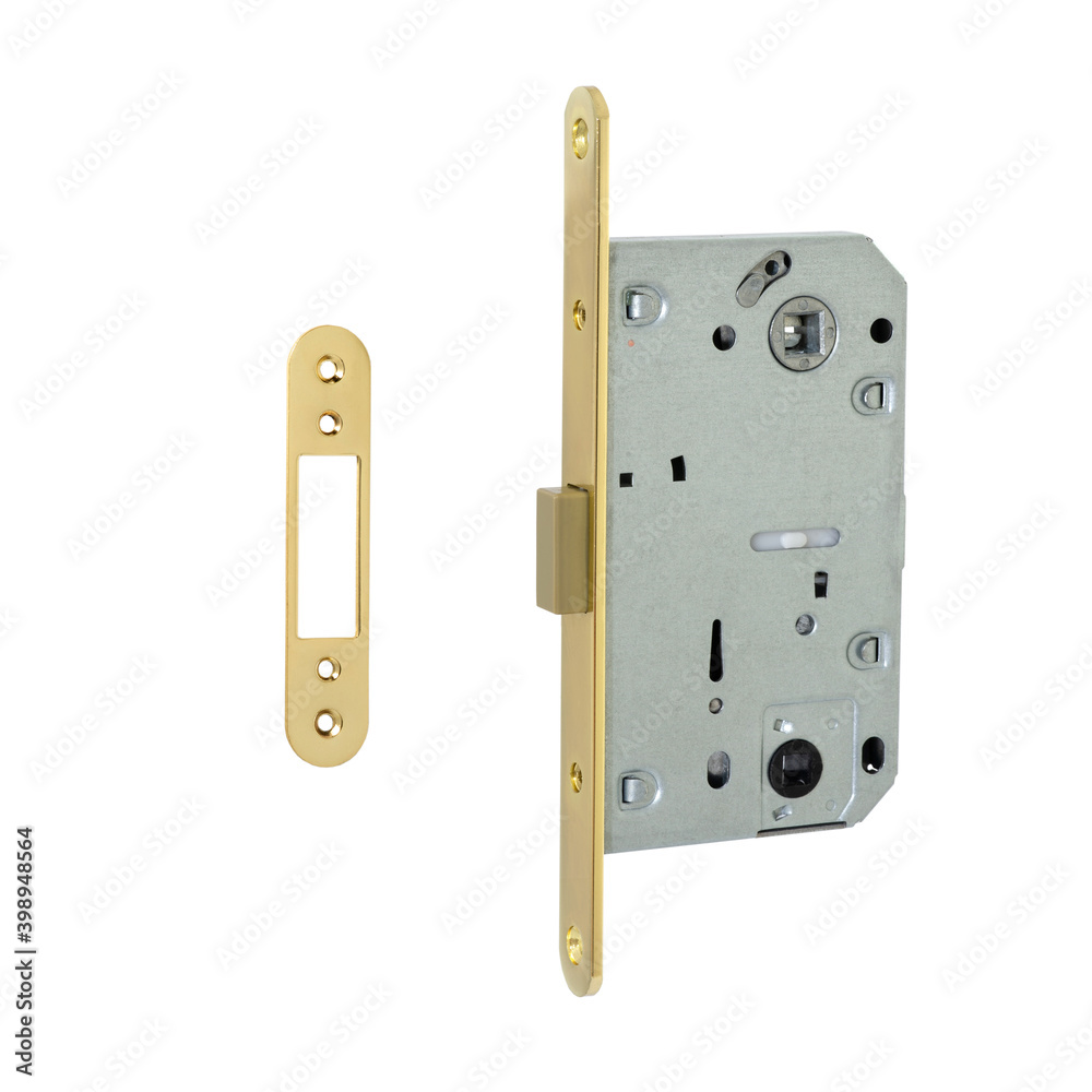 Interior lock with a twist mechanism of gold color with a silent ...