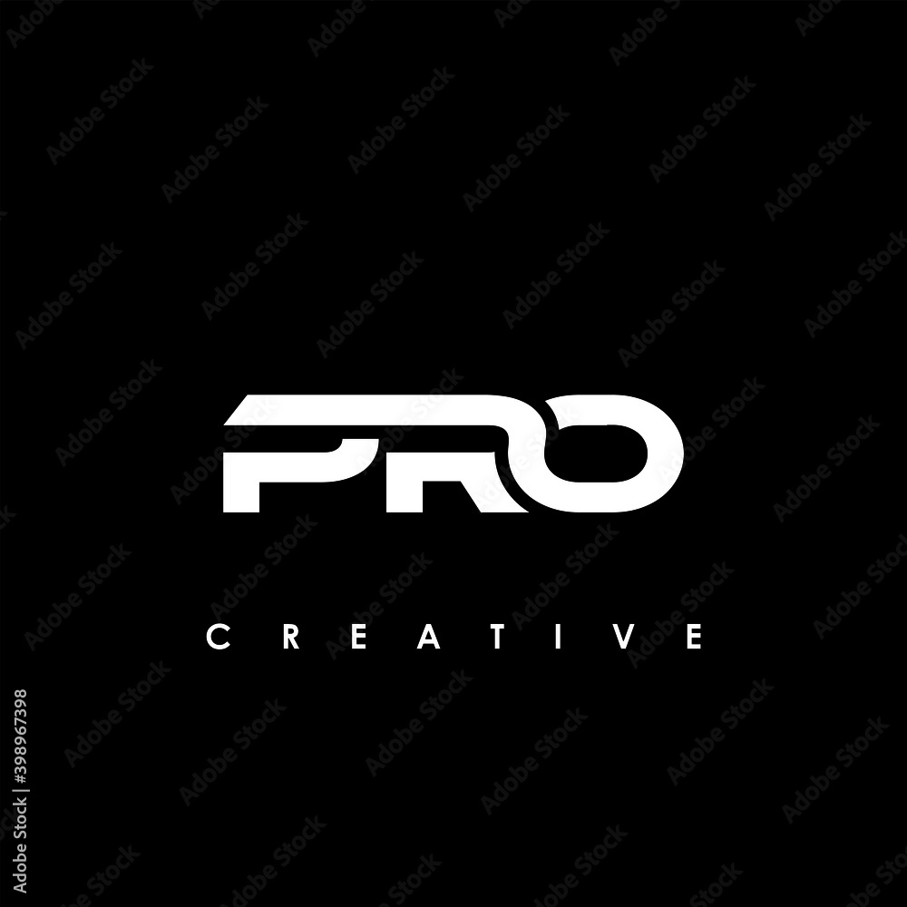 PRO Letter Initial Logo Design Template Vector Illustration Stock ...