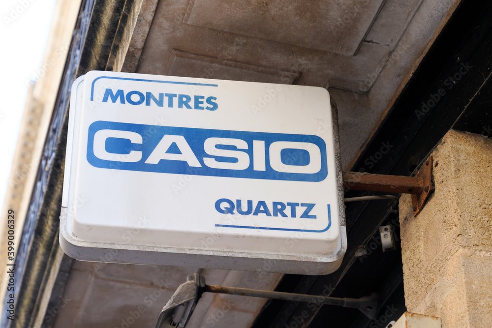 Casio logo and sign of watches shop of Japanese multinational consumer ...