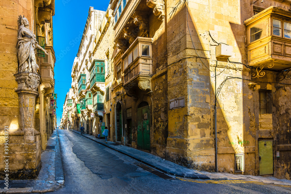 Valetta City street view in Malta Stock Photo | Adobe Stock