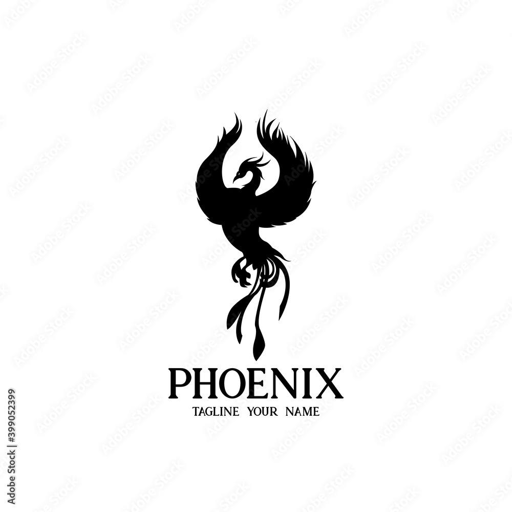 phoenix logo vector. illustration phoenix design logo vector Stock ...