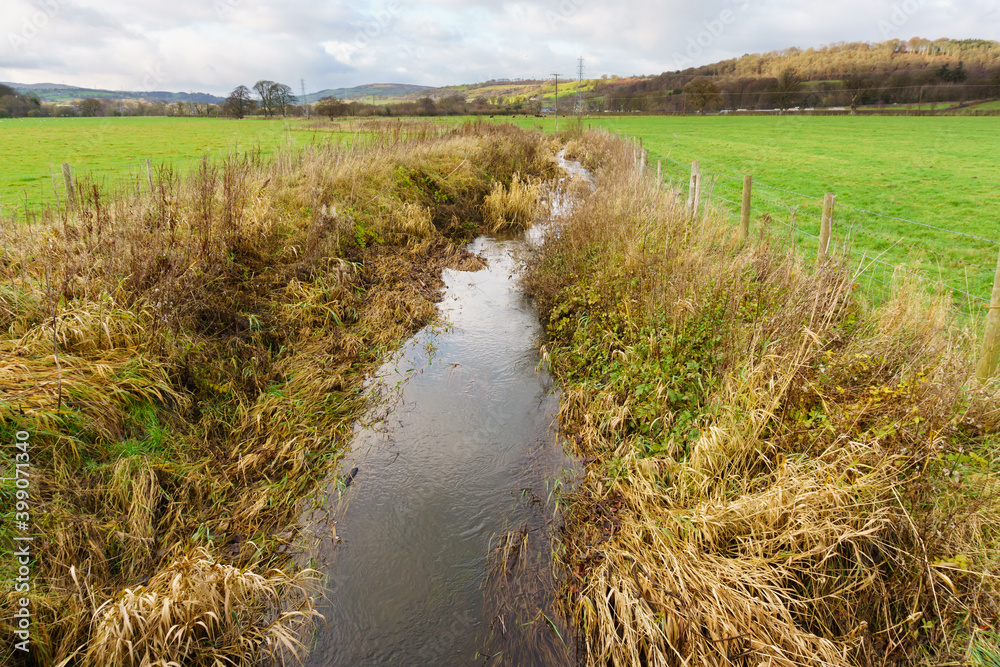 Agricultural drainage ditch to remove excess water from waterlogged ...