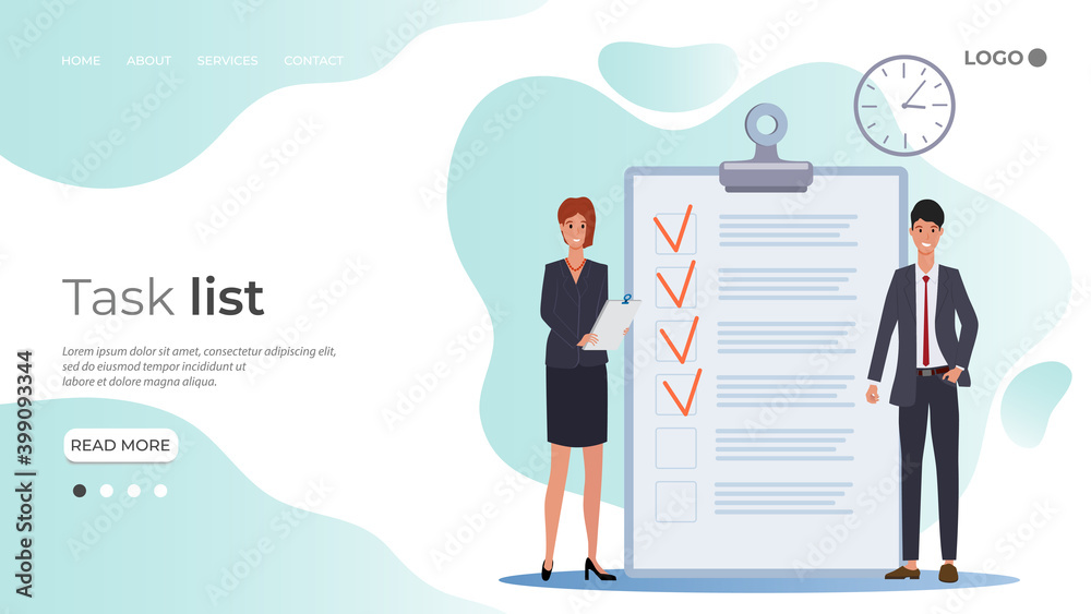 Businessmen are planning a task.List of time management tasks.People ... Businessmen are planning a task.List of time management tasks.People ...