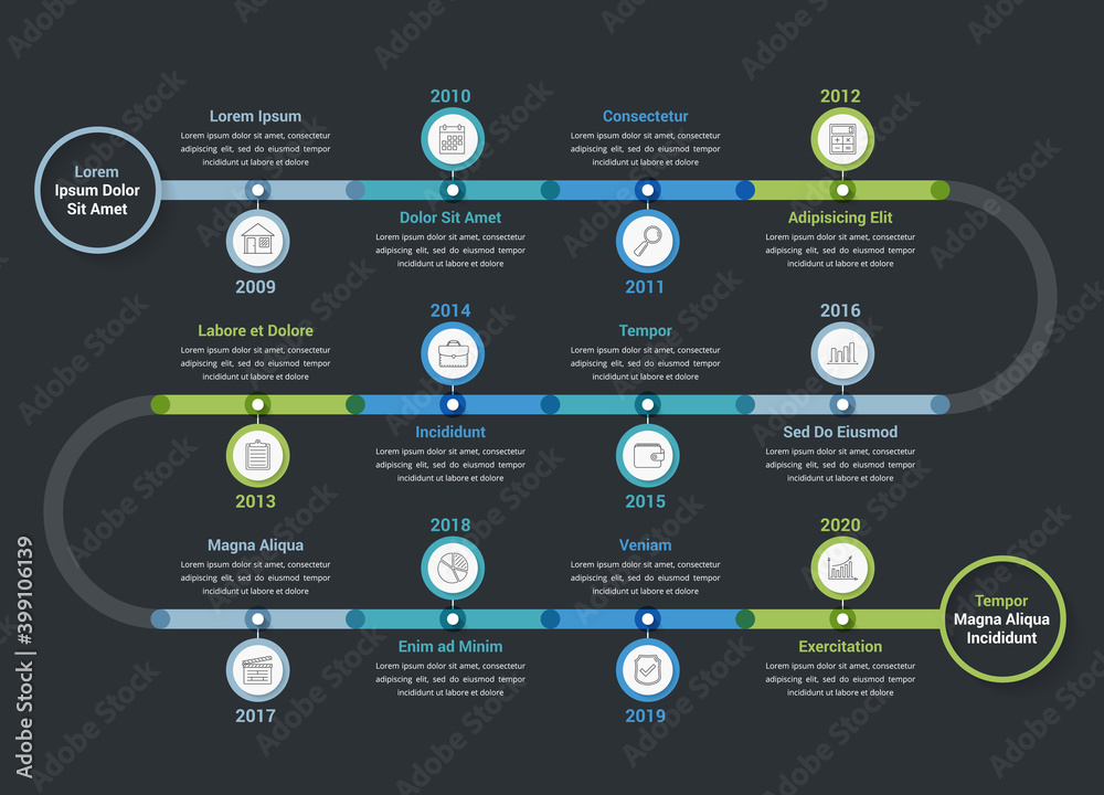 Timeline Infographics Stock Vector | Adobe Stock