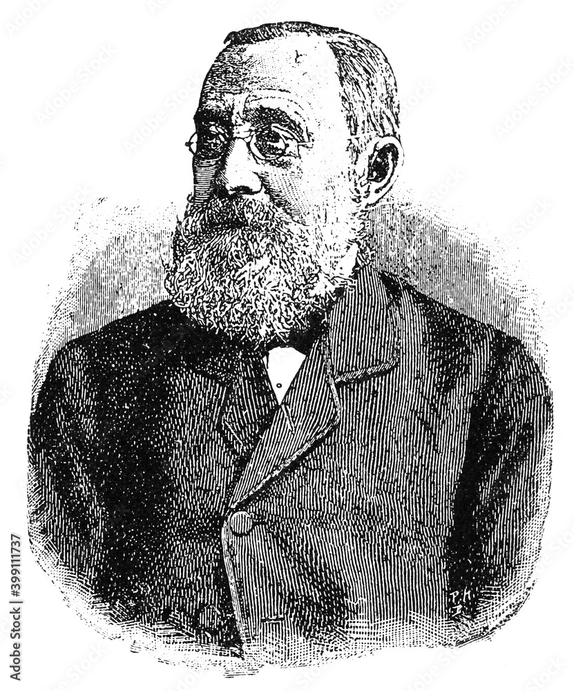 Portrait of Rudolf Ludwig Carl Virchow - a German physician ...