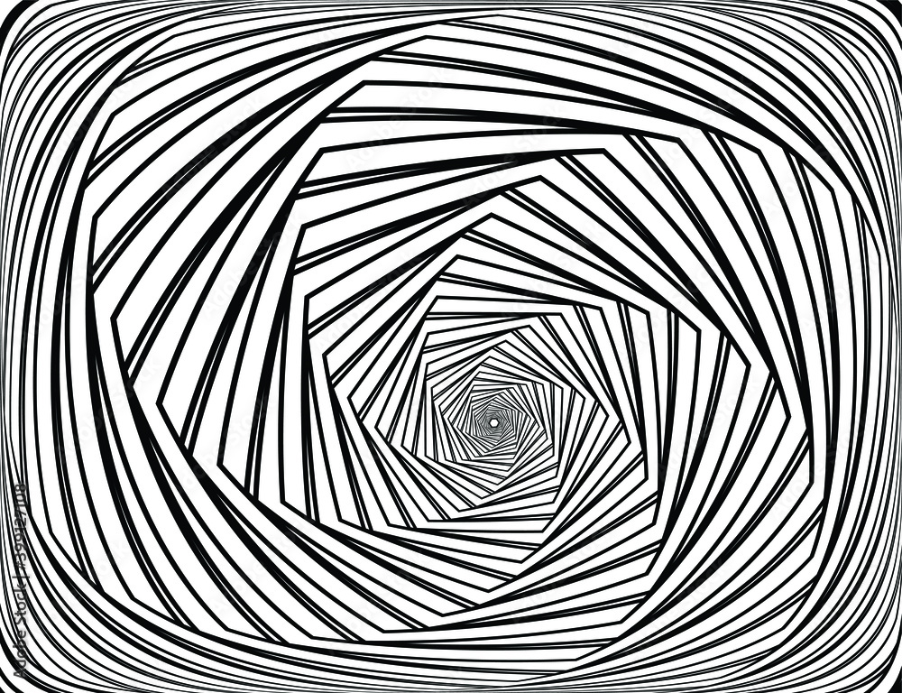 Dotted, dots, speckles abstract concentric circle. Spiral, swirl, twirl ...