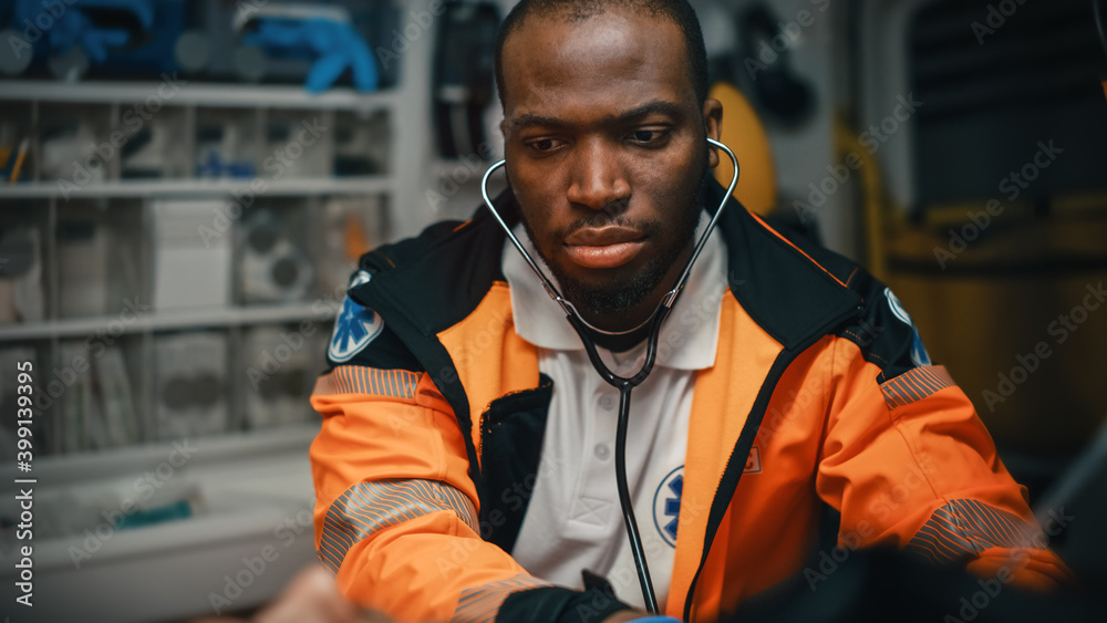 Close-up Portrait Shot of a Serious and Focused Black African American ...