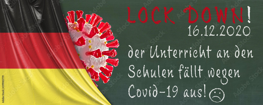 Lockdown, der Unterricht an den Schulen fällt wegen Covid-19vaus ...