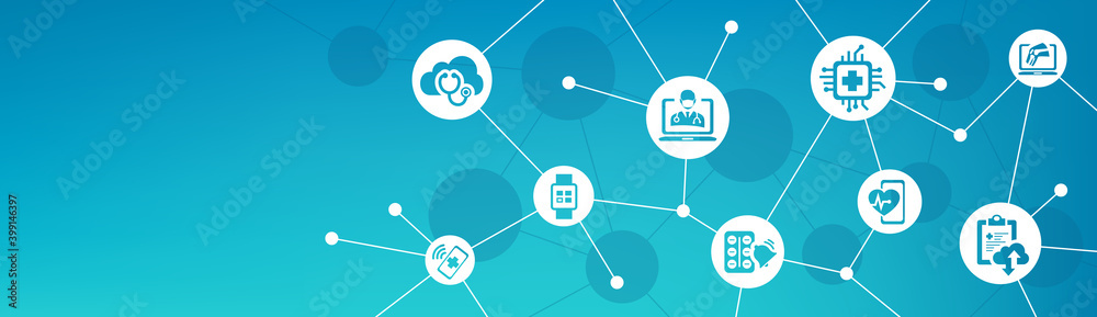 digital healthcare / smart health devices / iot technology in medicine ...