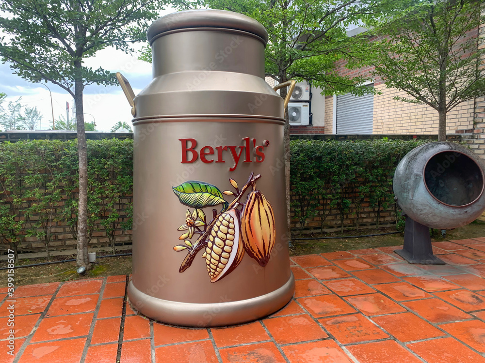 Picture of milk container replica at the entrance of Beryl's chocolate ...