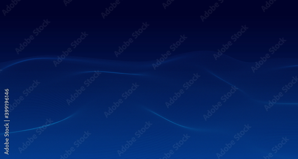 Abstract blue particles design of technology artwork template ...