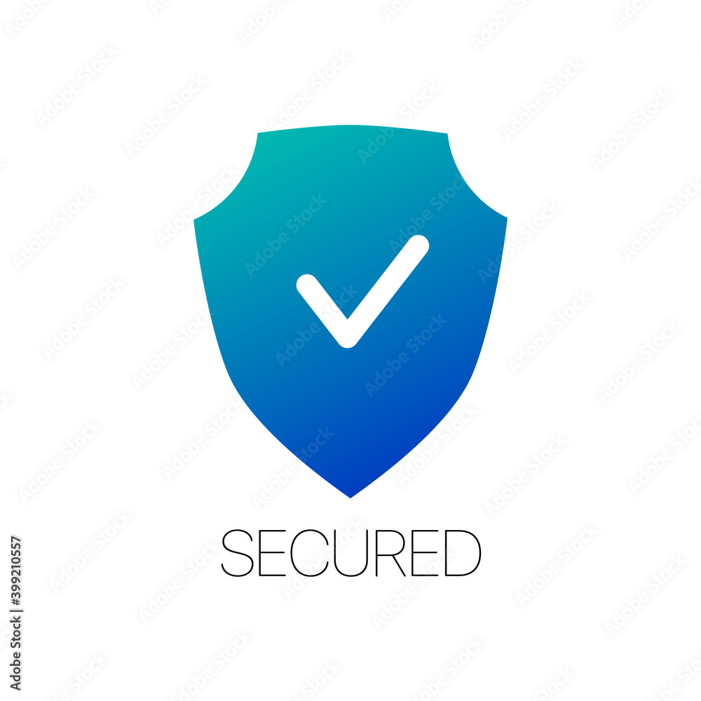 Shield check mark logo icon design template, Stock vector illustration ...