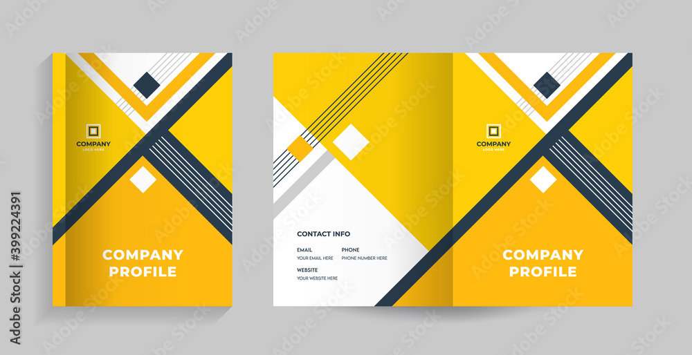 template layout design with cover page for company profile, annual ...