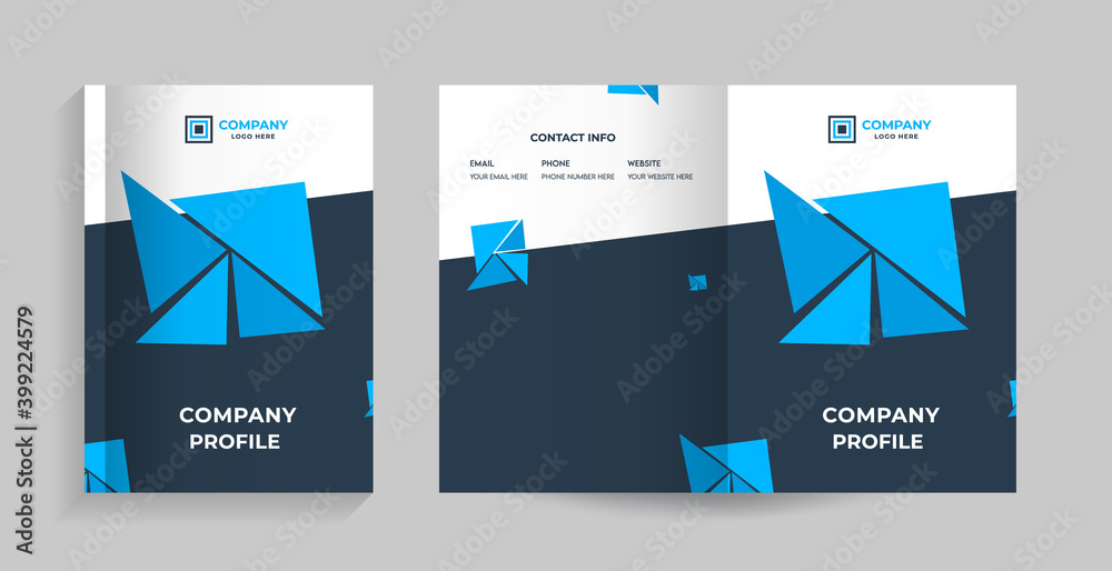 template layout design with cover page for company profile, annual ...