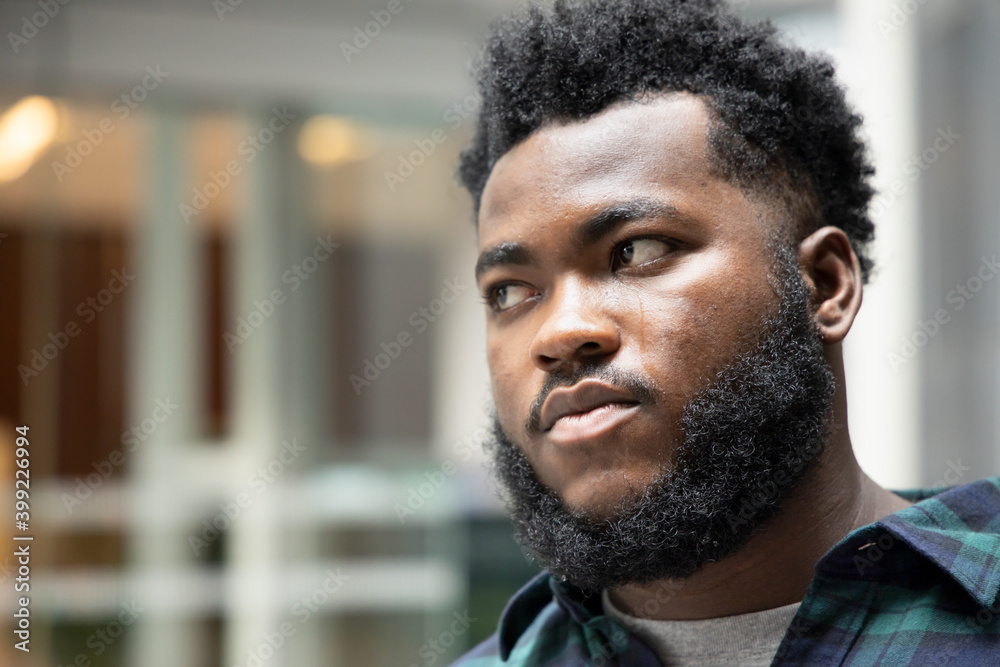 Sad Black Man Crying