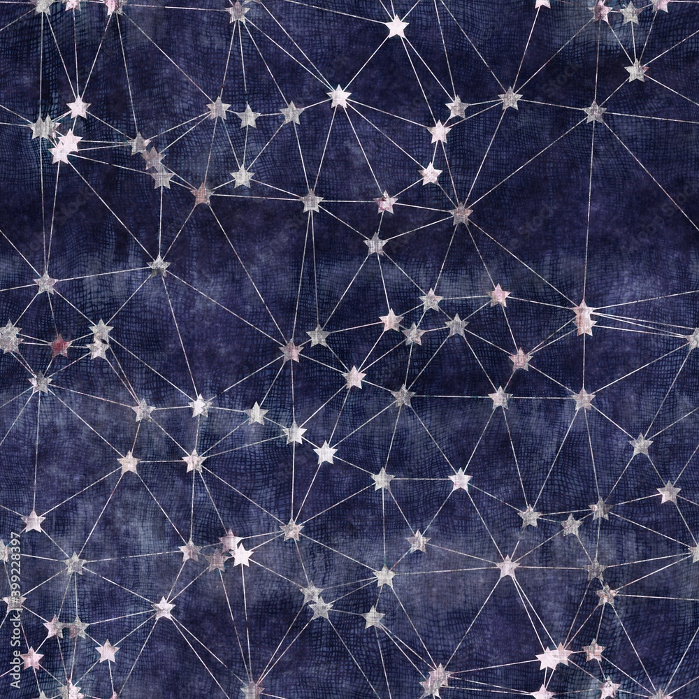 Seamless geometric mixed media collage design in old aged worn look ...