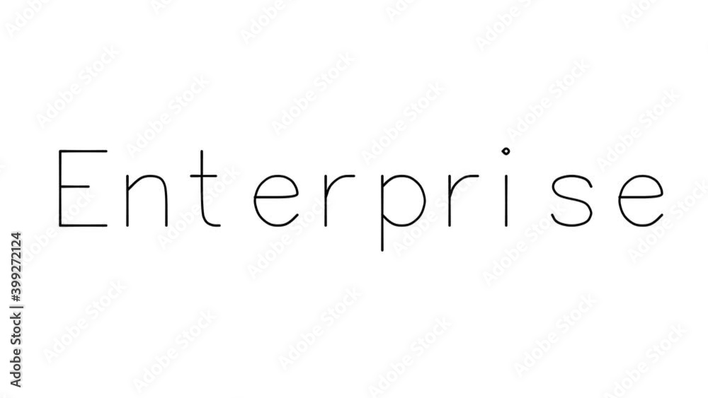Enterprise Handwritten Text Animation in Various Sans-Serif Fonts and ...