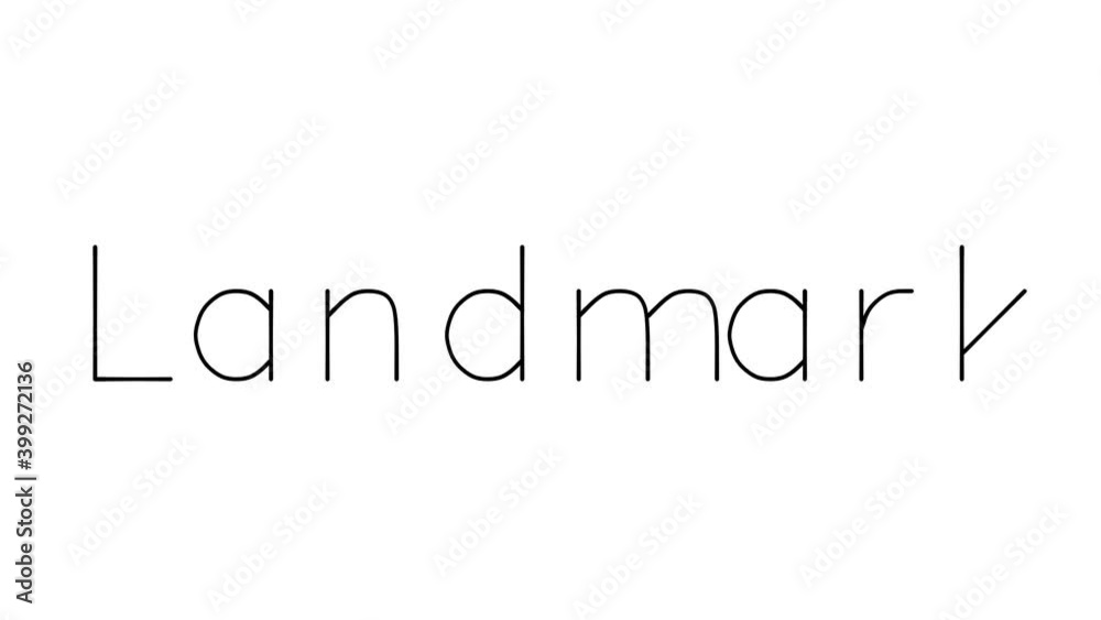 Landmark Handwritten Text Animation in Various Sans-Serif Fonts and ...