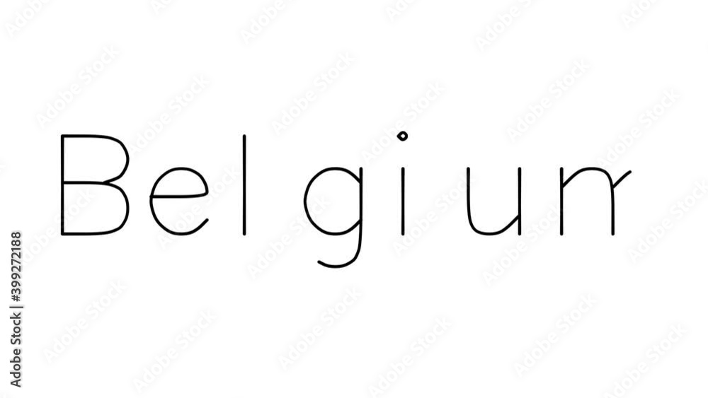 Belgium Handwritten Text Animation in Various Sans-Serif Fonts and ...