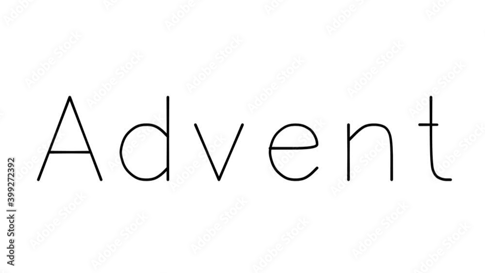 Advent Handwritten Text Animation in Various Sans-Serif Fonts and ...