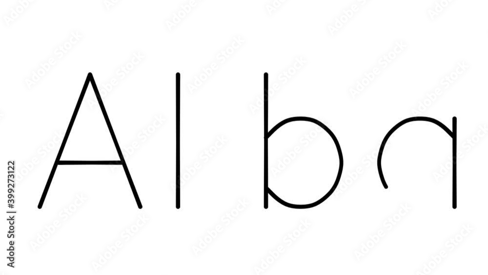 Alba Handwritten Text Animation in Various Sans-Serif Fonts and Weights ...