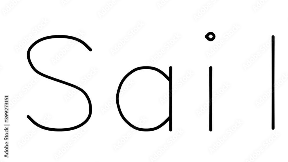 Sail Handwritten Text Animation in Various Sans-Serif Fonts and Weights ...