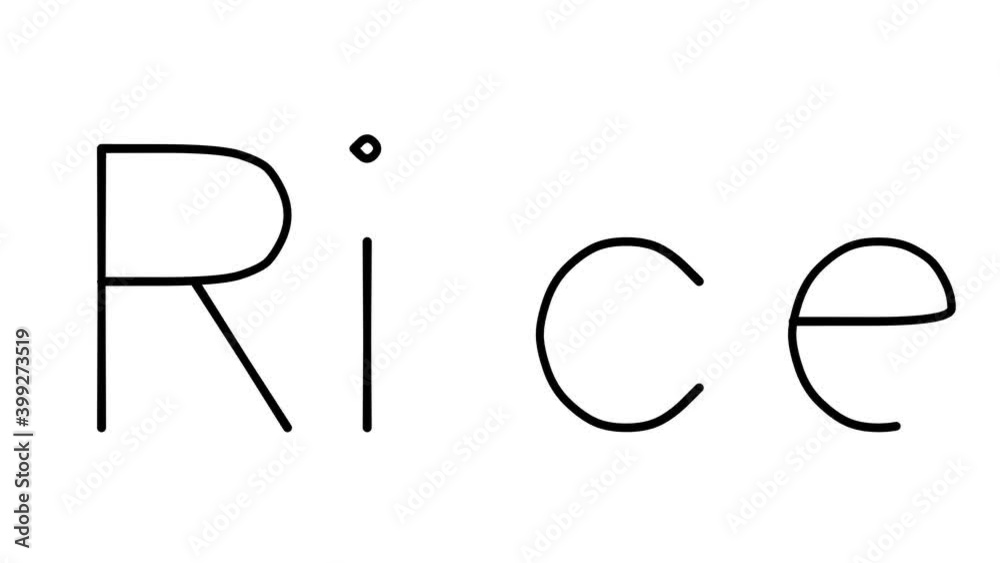Rice Handwritten Text Animation in Various Sans-Serif Fonts and Weights ...