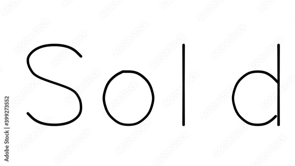 Sold Handwritten Text Animation in Various Sans-Serif Fonts and Weights ...
