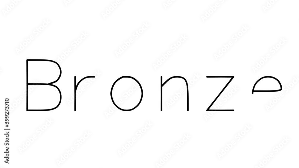 Bronze Handwritten Text Animation in Various Sans-Serif Fonts and ...