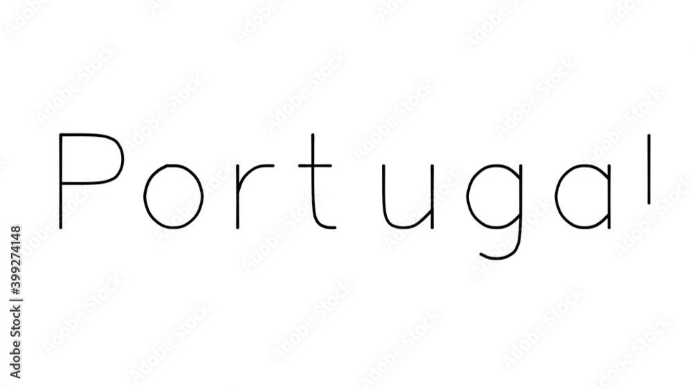 Portugal Handwritten Text Animation in Various Sans-Serif Fonts and ...